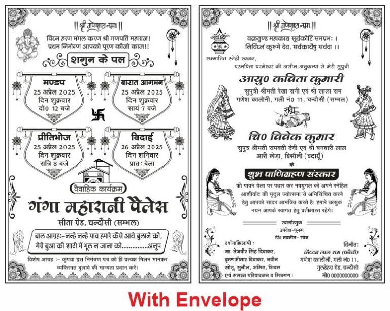 Shadi Card New Design cdr file - L S PRINTING PRESS